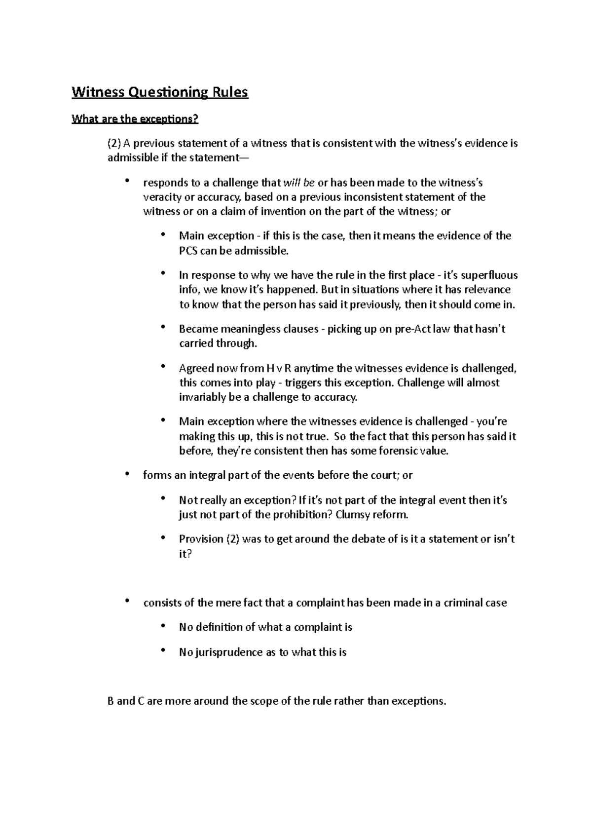 Witness Questioning Rules 2 - Witness Questioning Rules What are the ...