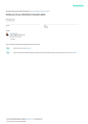 Unit 4 IPR - unit 4 full notes - Unit-4 INTELLECTUAL PROPERTY RIGHTS ...