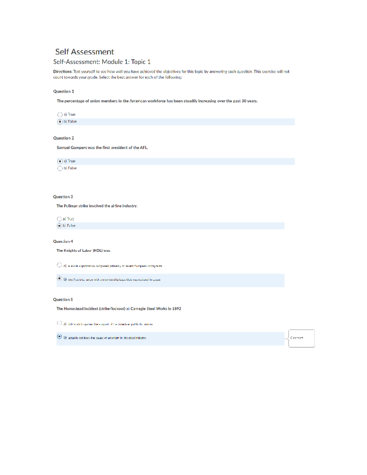 Self-Assessment Module 1 Topic 1 - HRMT201 - Studocu