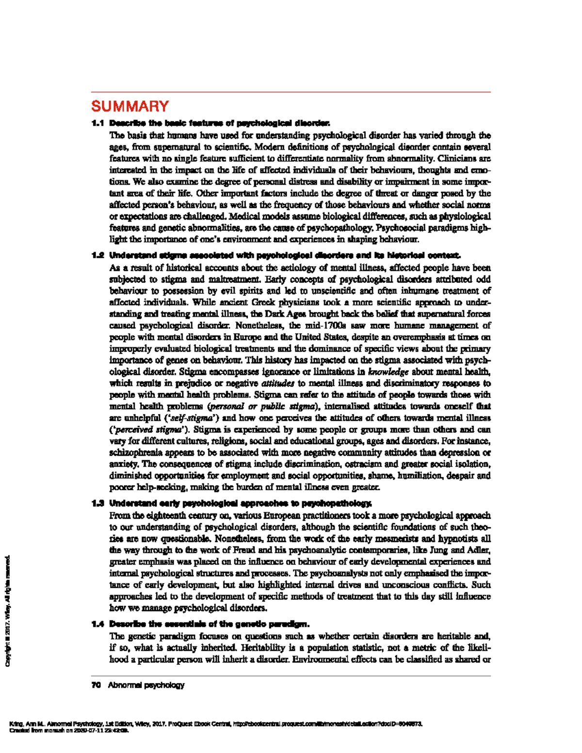 Chapter 1 History - PSY3032 - Studocu