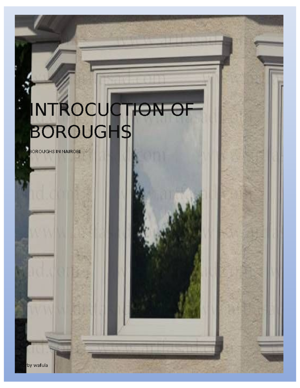 Borough - Summary Urban design and spatial planning - INTROCUCTION OF ...