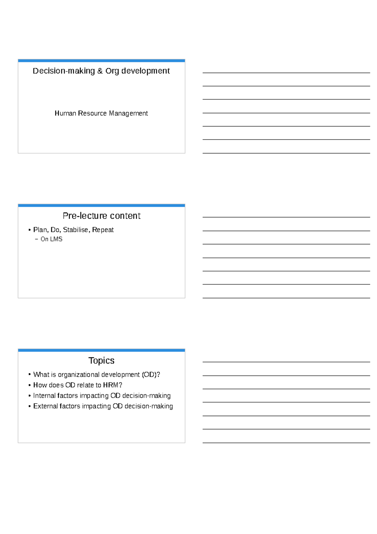 HRM OD Decision-making - Decision-making & Org development Human ...