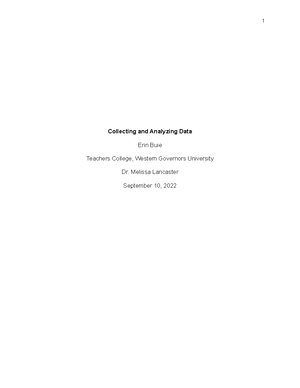 TASK 2: Collecting AND Analyzing DATA - TASK 2: COLLECTING AND ...