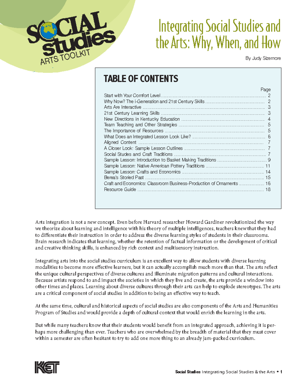 Integrating Social Studies Arts - Social Studies Integrating Social ...