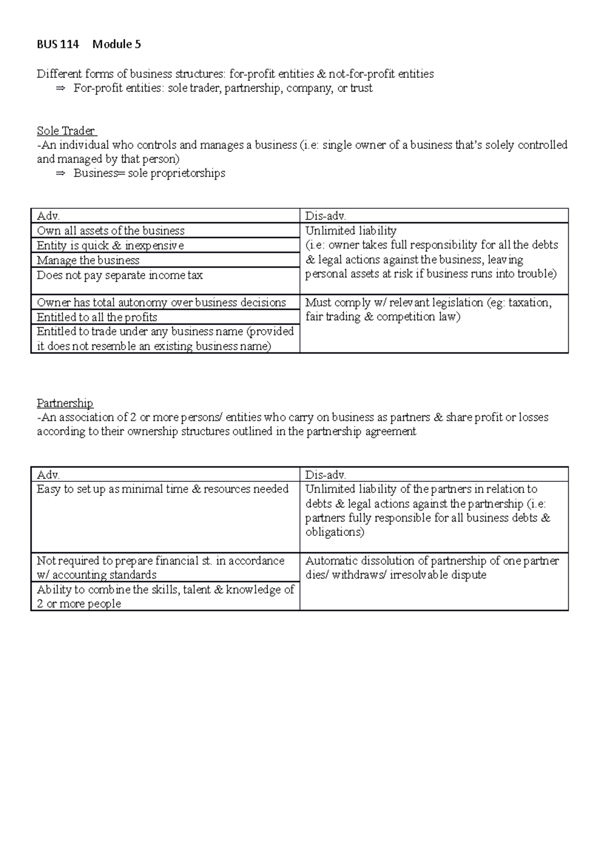 Module 5 notes - Business - AucklandUni - Studocu