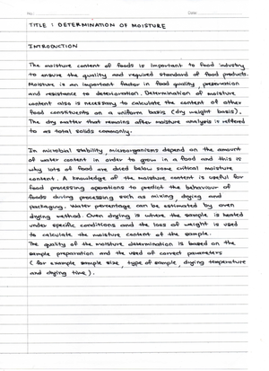 Lab Report Experiment Determination of crude fiber - FST EXPERIMENT 5 ...