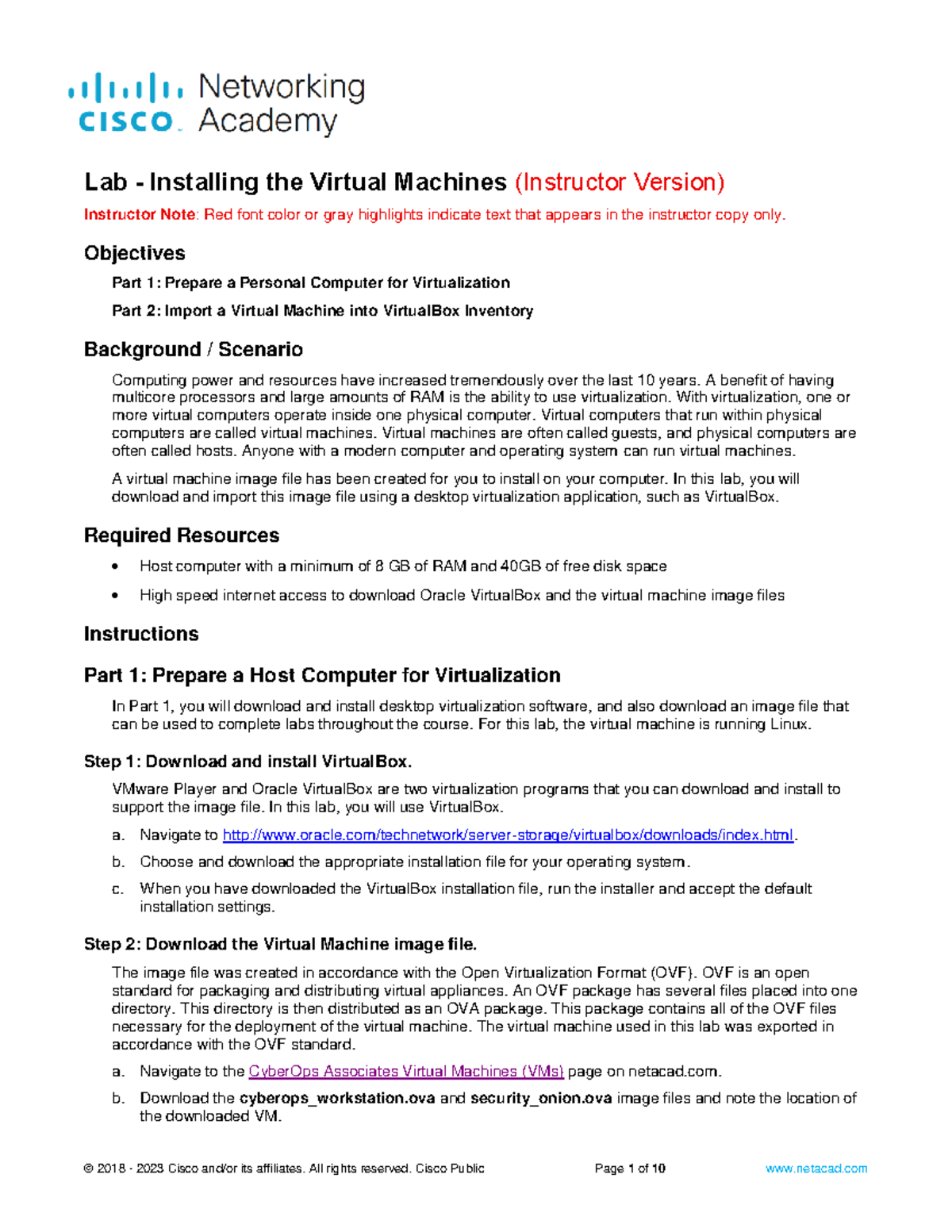1.1.5 Lab - Installing the Virtual Machines - SE172320 - Lab - Installing the Virtual Machines ...