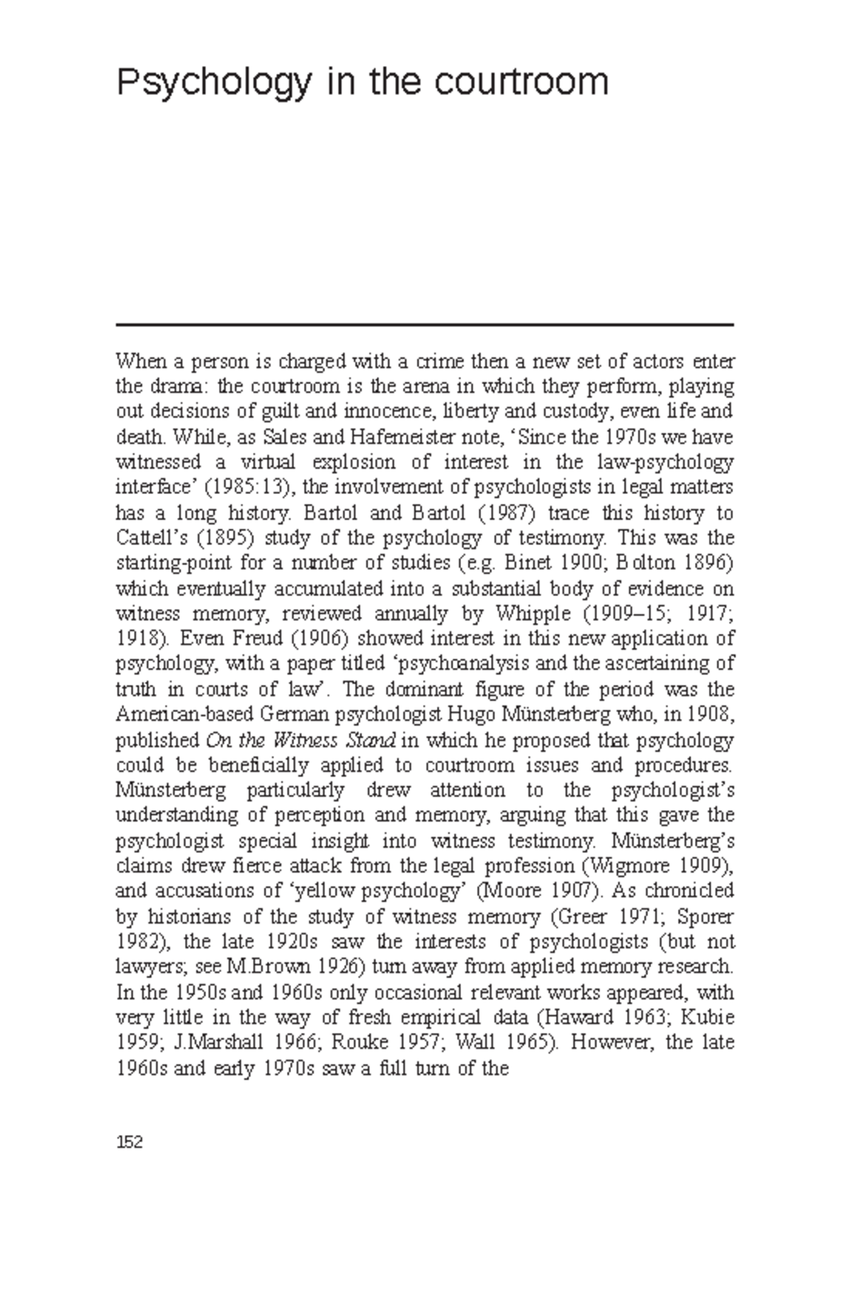The witness - Psychology in the courtroom - When a person is charged ...