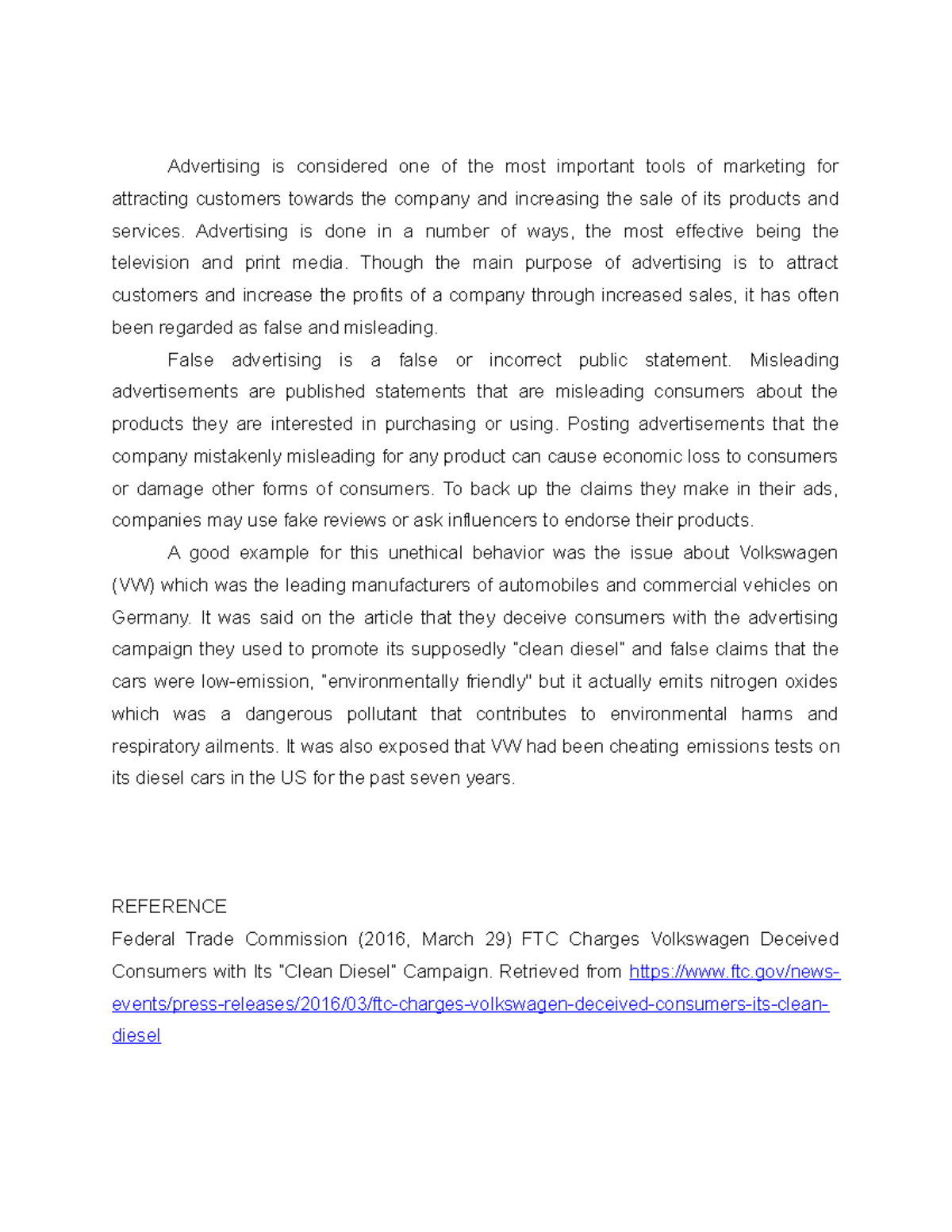 Business who commits False Advertising - Advertising is considered one ...