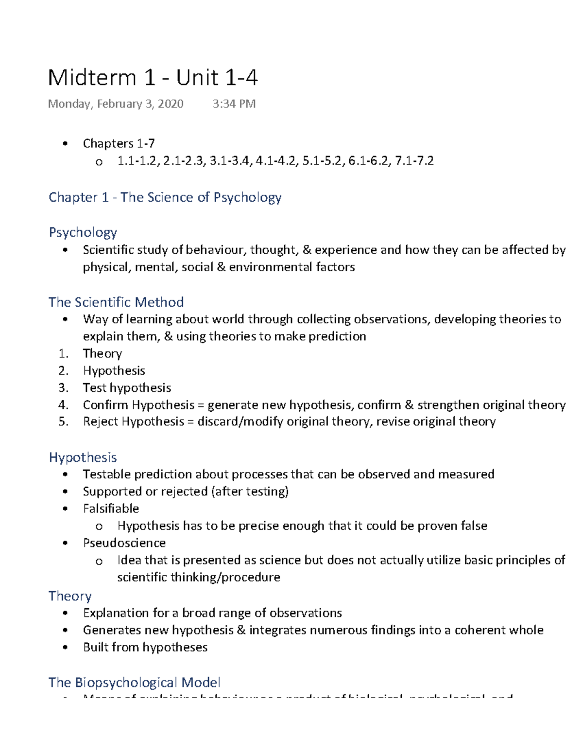 Midterm 1 - Unit 1-4 - Warning: TT: undefined function: 32 Chapters 1- 1 -1, 2.1-2, 3.1-3, 4.1-4 ...