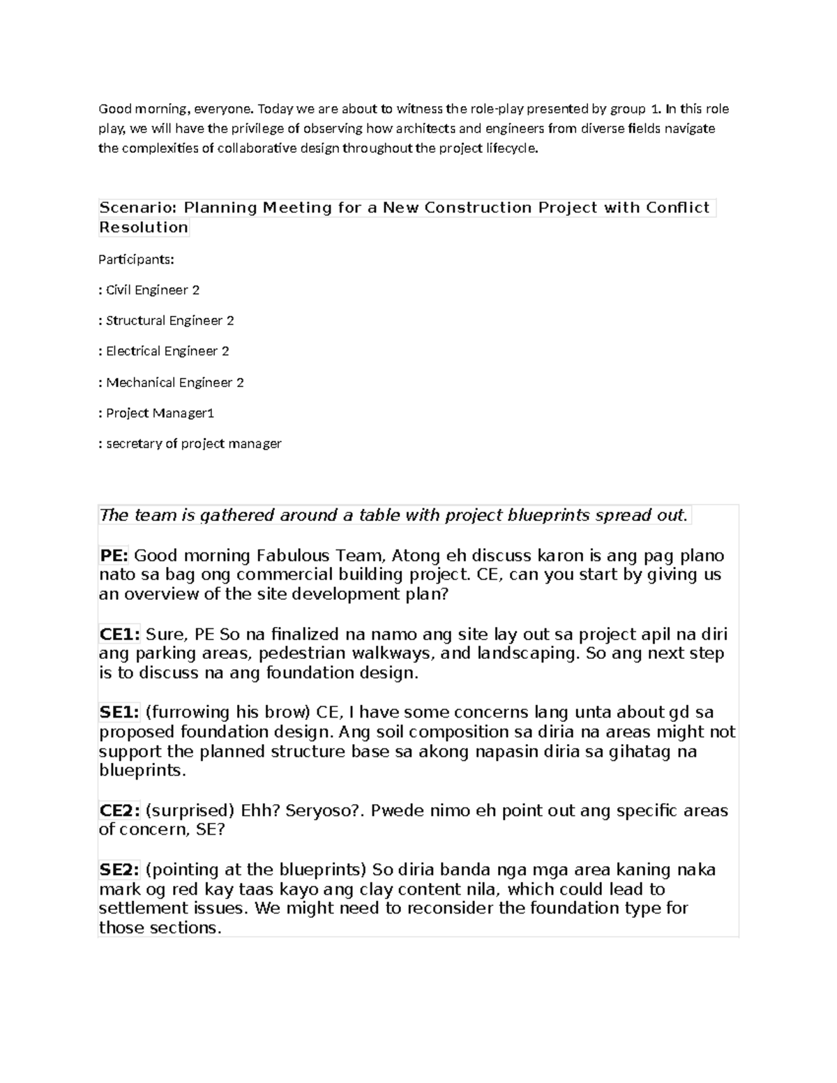 Management-RP - The script. - Good morning, everyone. Today we are ...