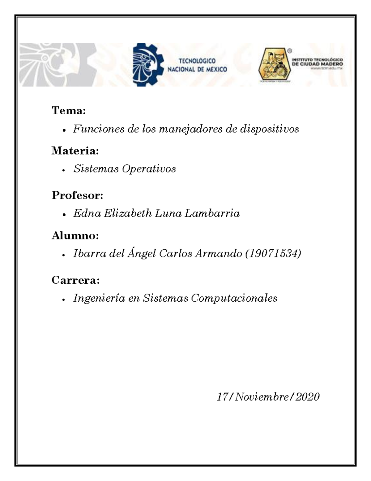 Funciones De Los Manejadores De Dispositivos - Sistemas Operativos ...
