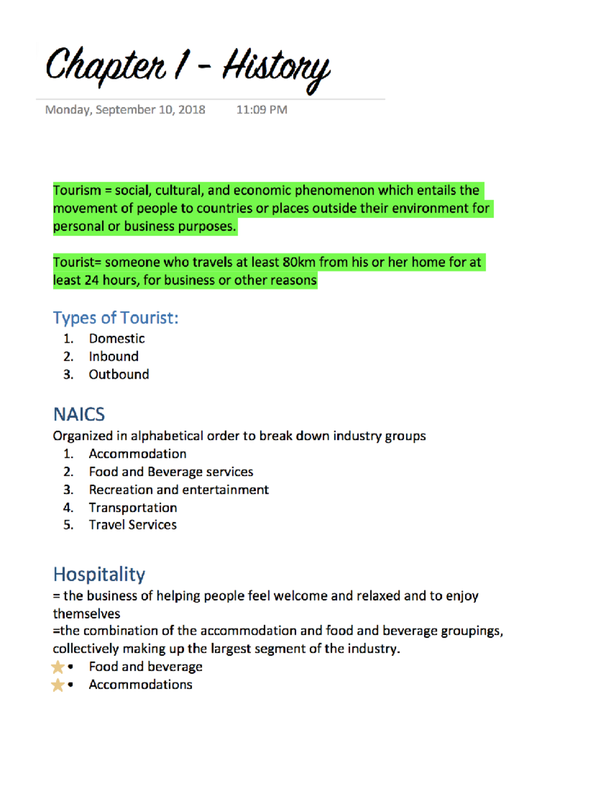 Chapter 1 Textbook/Lecture Notes - 0W Monday, September 10, 2018 11:09 ...
