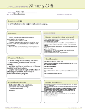 ATI template nursing skill sterile wound care - ACTIVE LEARNING ...