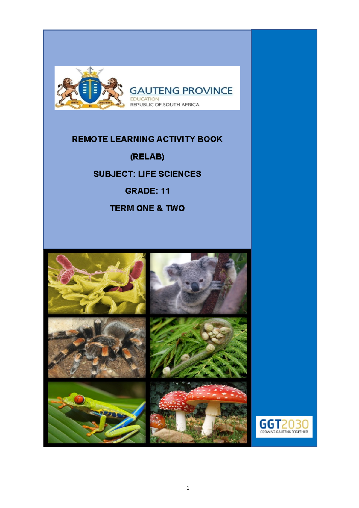 Grade 11 Life Sciences Remote learning booklet Term 1 2 1 - REMOTE LEARNING ACTIVITY BOOK (RELAB ...