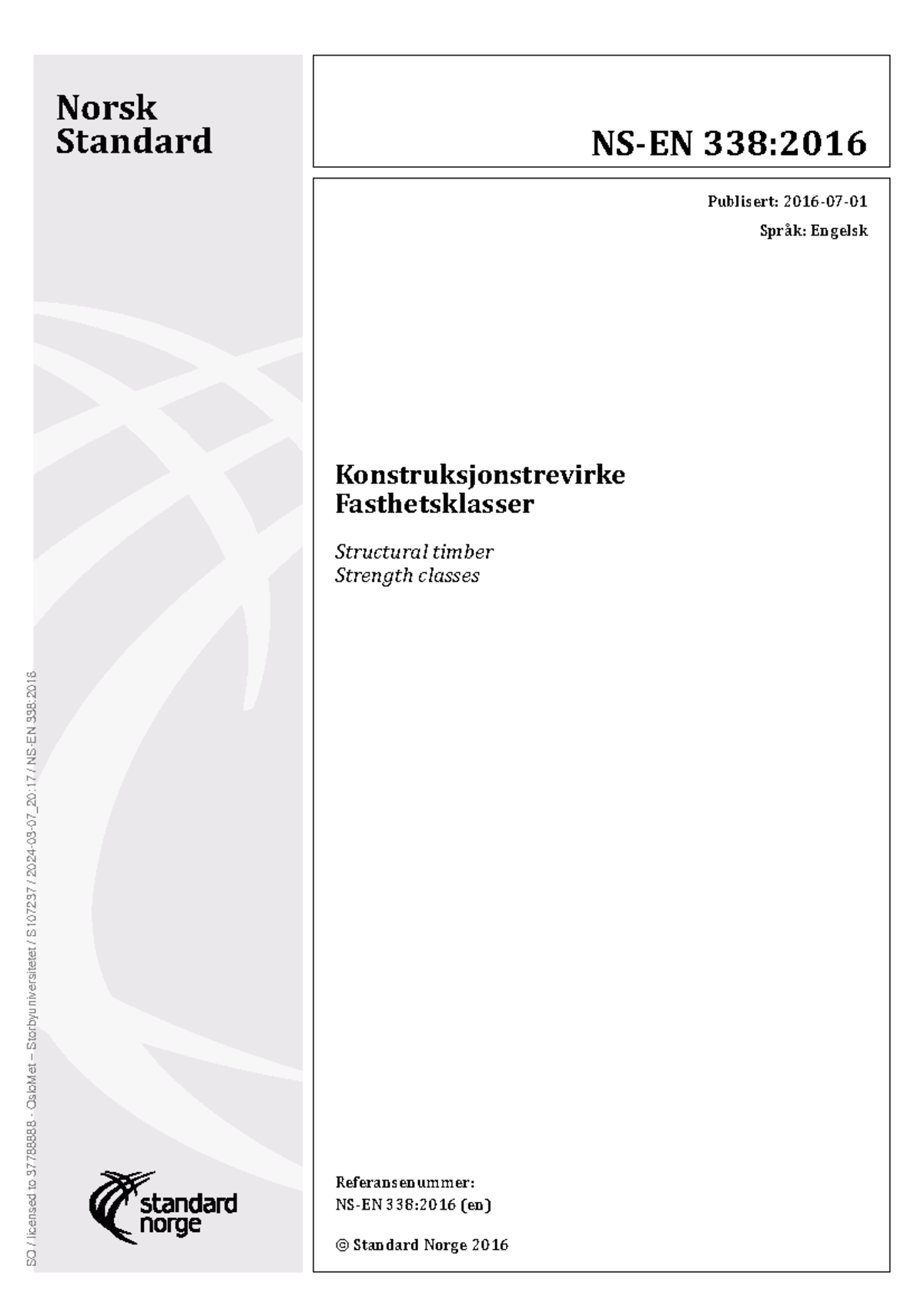 Ns-en-338 2016 en 001 - Assignment for personal practice - Norsk ...