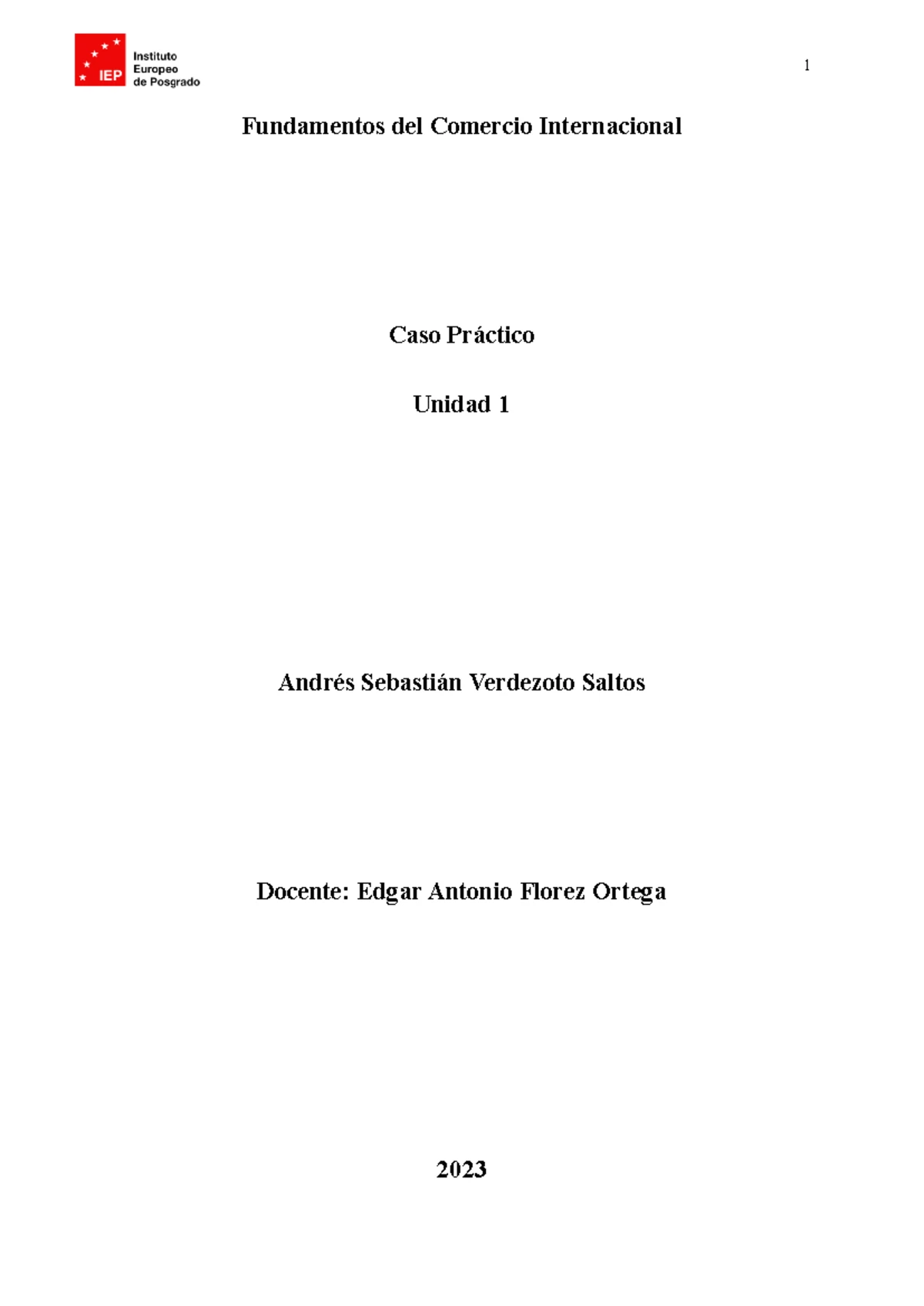 CASO Práctico - Unidad 1 - Gestión de Riesgos en Proyectos Caso Práctico Unidad 1 Andrés ...