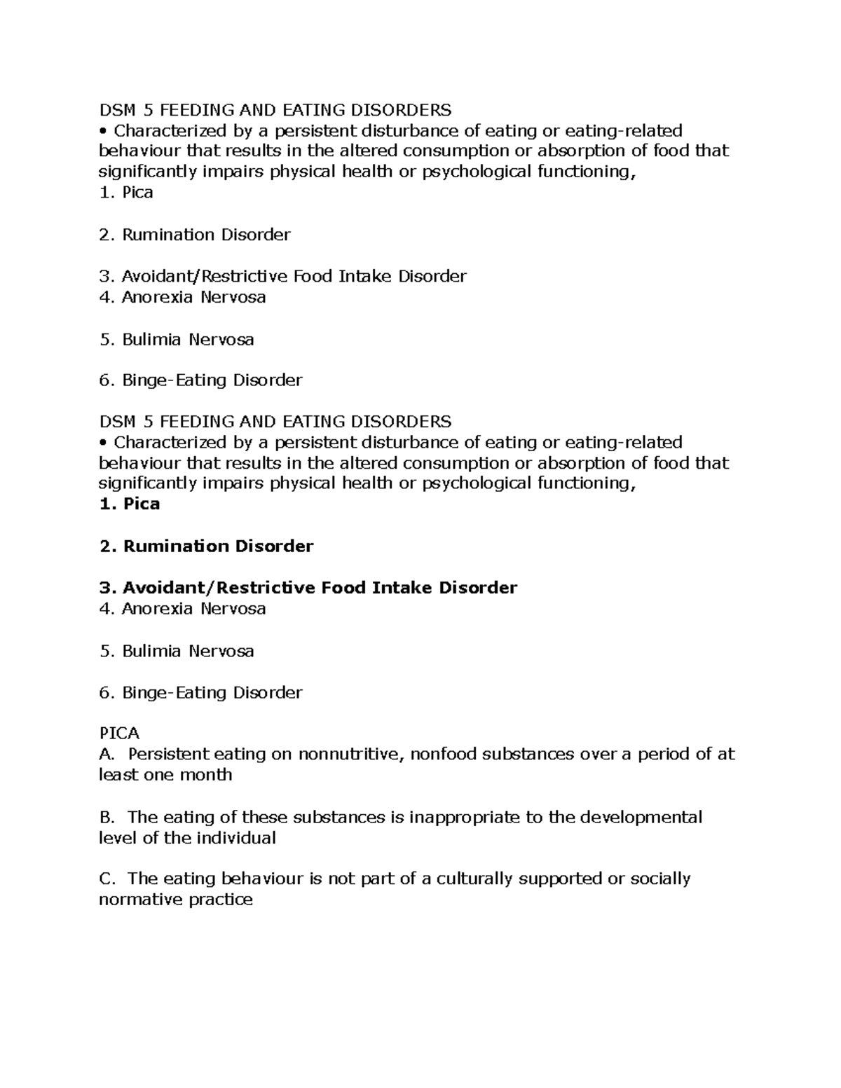 239 Lecture 18 Pdfsd DSM 5 FEEDING AND EATING DISORDERS Characterized 239-lecture-18-pdfsd-dsm-5-feeding-and-eating-disorders-characterized