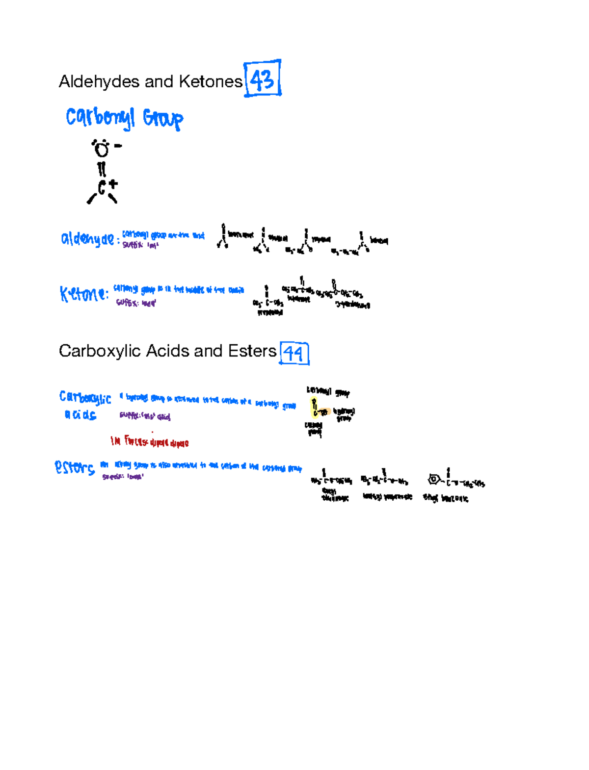 Modules 43,44 notes - CHEM1020 - Aldehydes and Ketones Carboxylic Acids ...