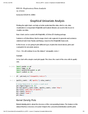 DELA Llarte - DS119 Module 2 EXAM - DS 119 - Exploratory Data Analysis ...