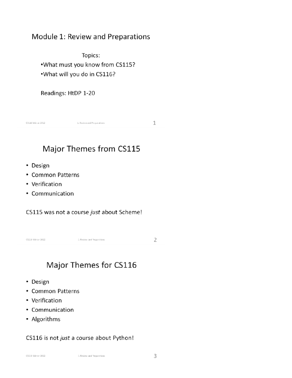 Module 01 - CS 116 - Studocu