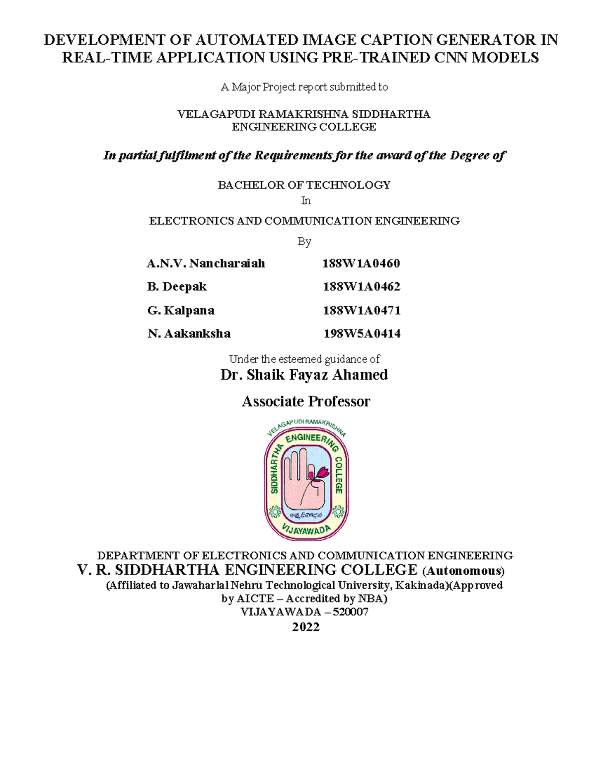 Report - CNN for object detection - DEVELOPMENT OF AUTOMATED IMAGE ...