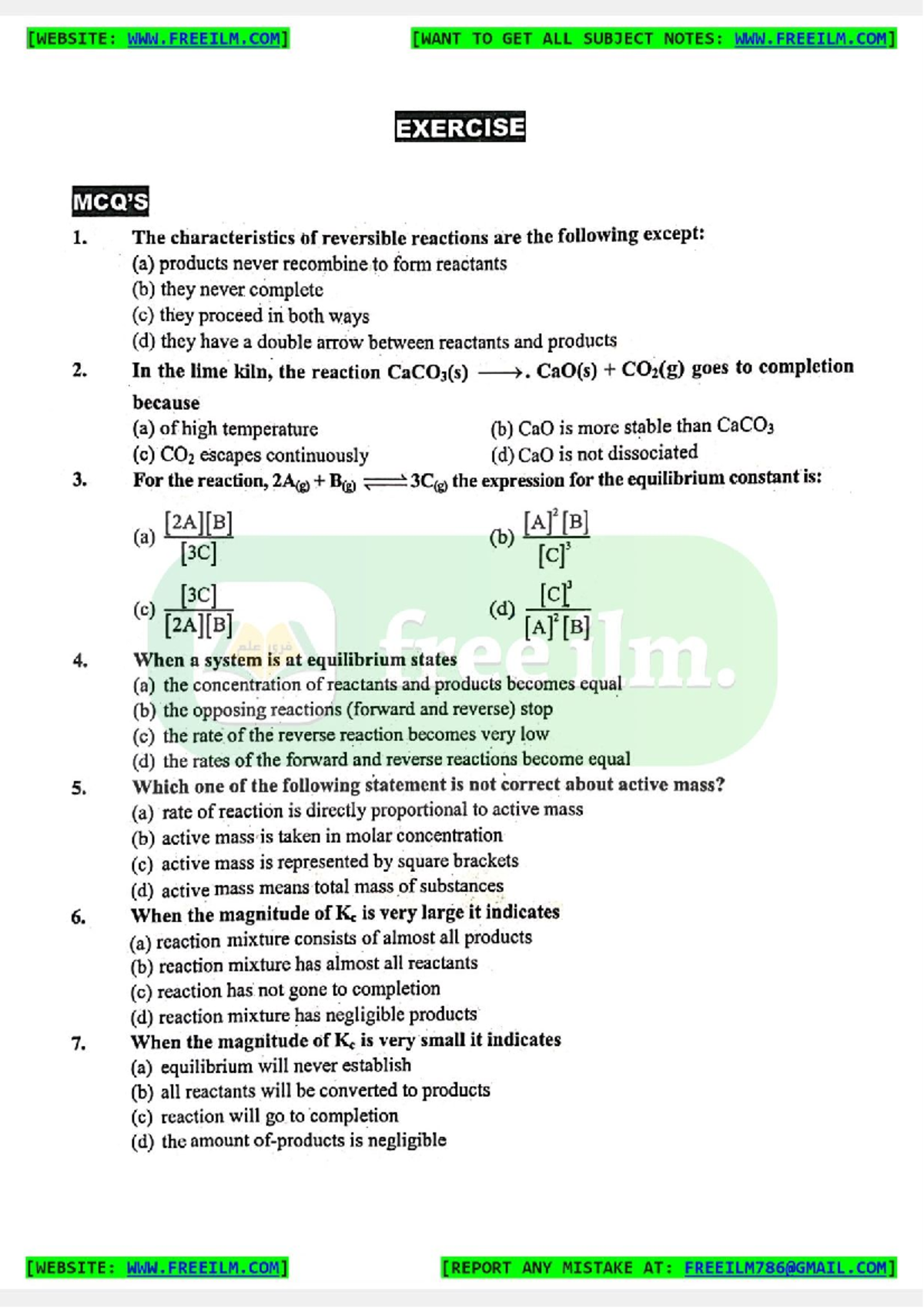 10th Chem Ch 9 Exercise - These are my self made notes which i upload ...