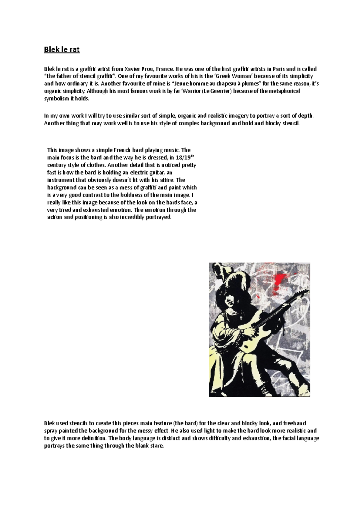 Blek le rat - Art - Blek le rat Blek le rat is a graffiti artist from ...