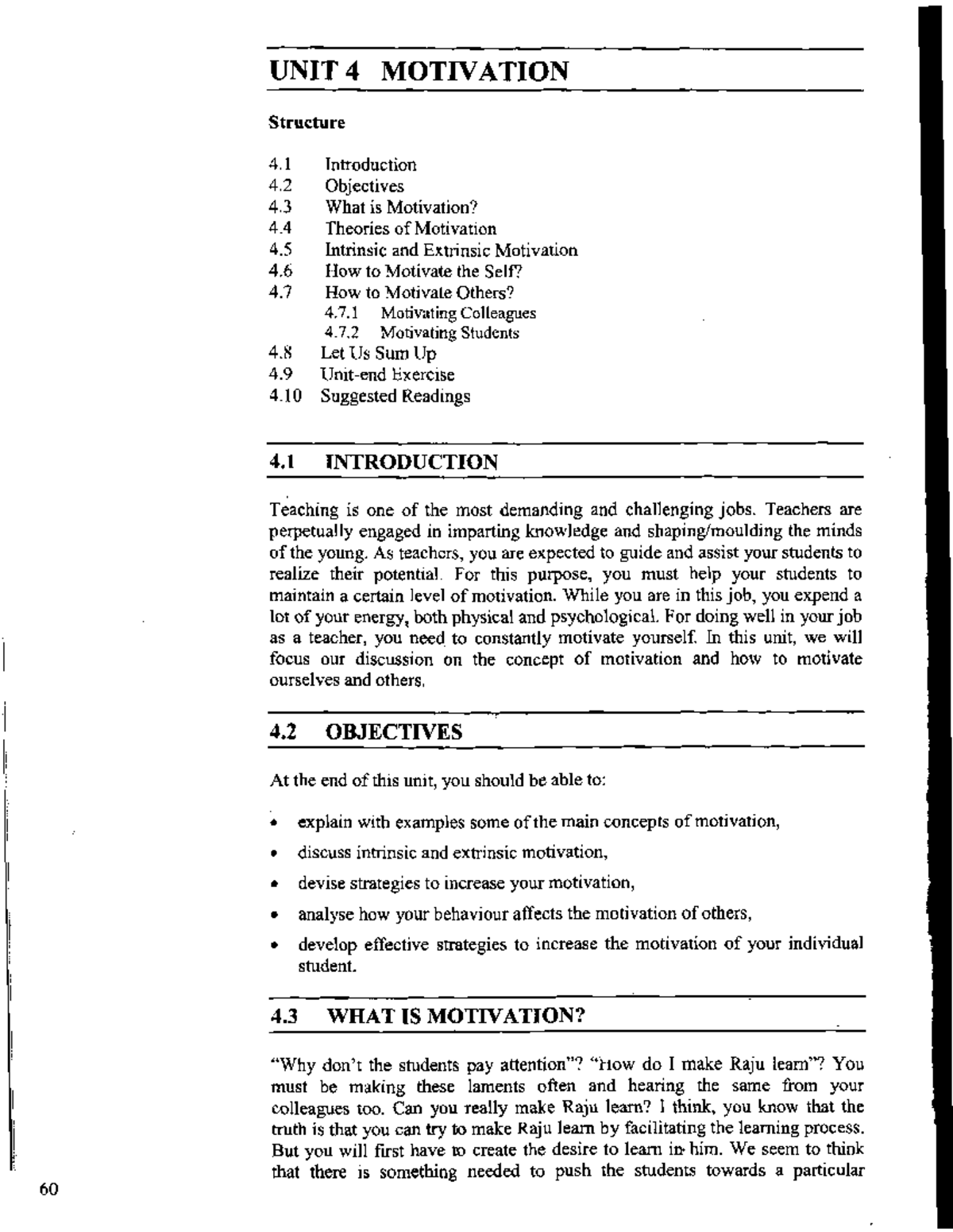 Unit-4 - IGNOU notes - UNIT 4 MOTIVATION Structure Introduction ...