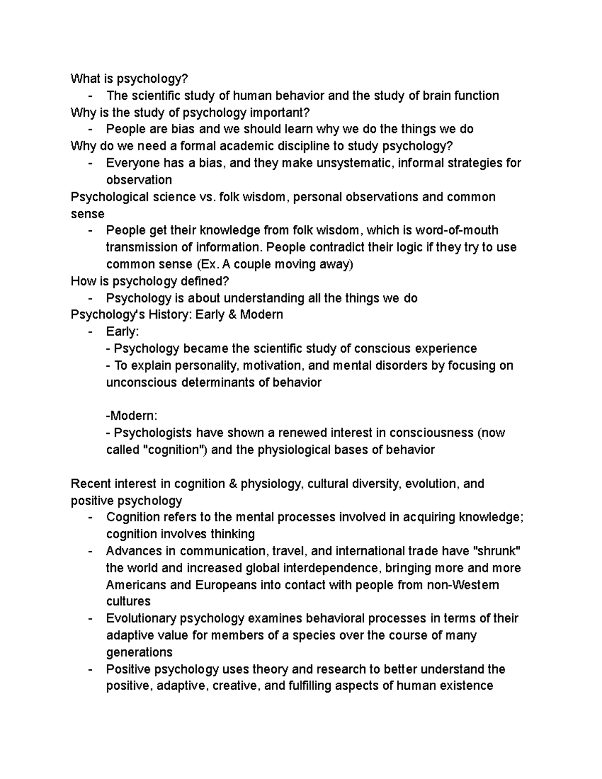 Aaa psych 65 - Notes and definitions taken directly from lecture ...