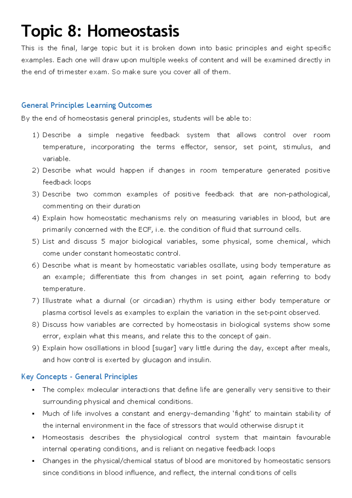 Topic 8 Homeostasis - Practice worksheets - This is the final, large ...