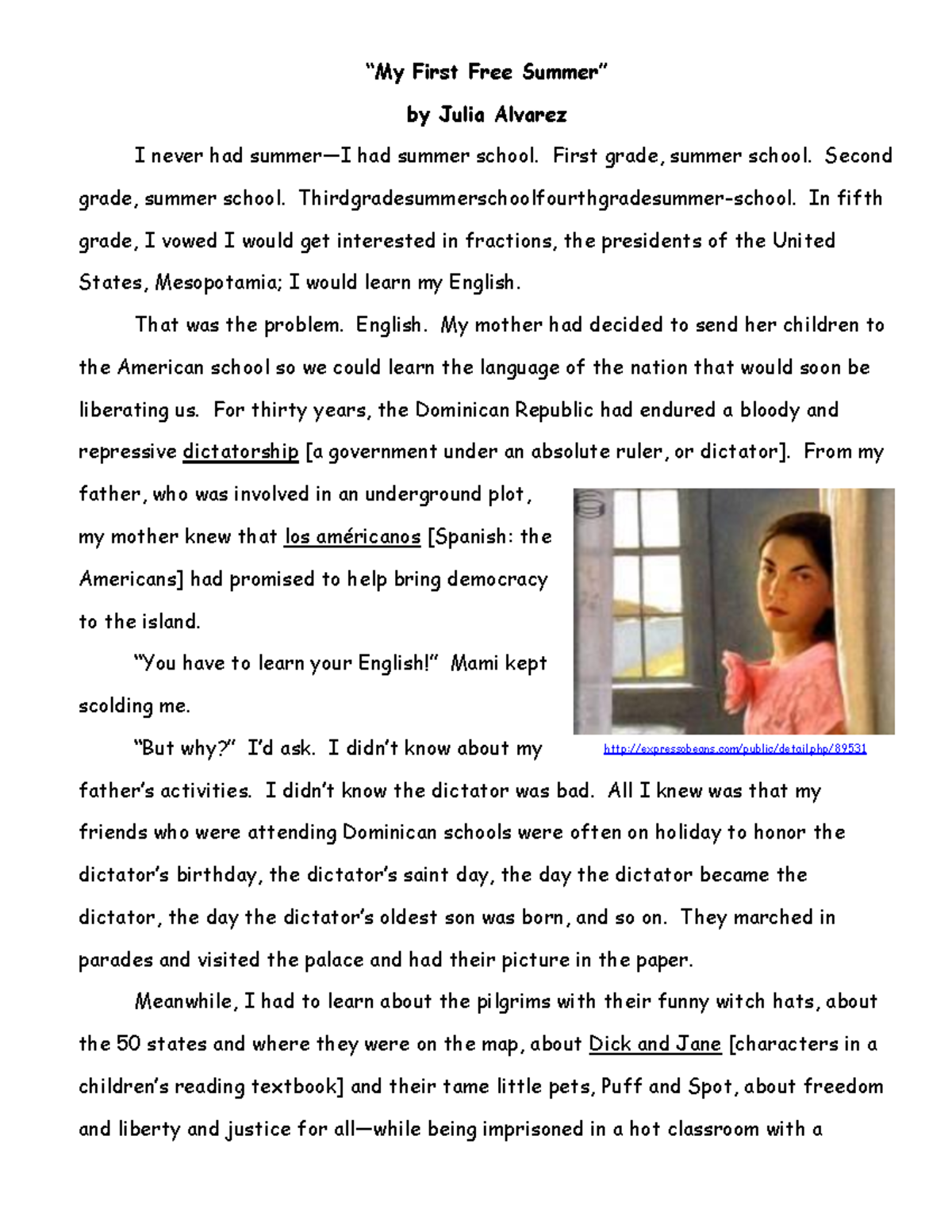 My First Free Summer - literatura - “My First Free Summer” by Julia ...