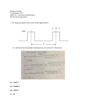 Lab Report Number 2 - LAB #1 Introduction to LabChart 7 BME 324 Biomedical Instruments ...