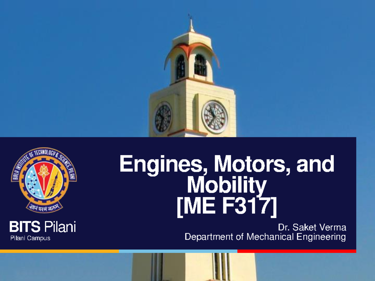 Tut-1 Engine Performance Parameters - BITS Pilani Pilani Campus Engines ...