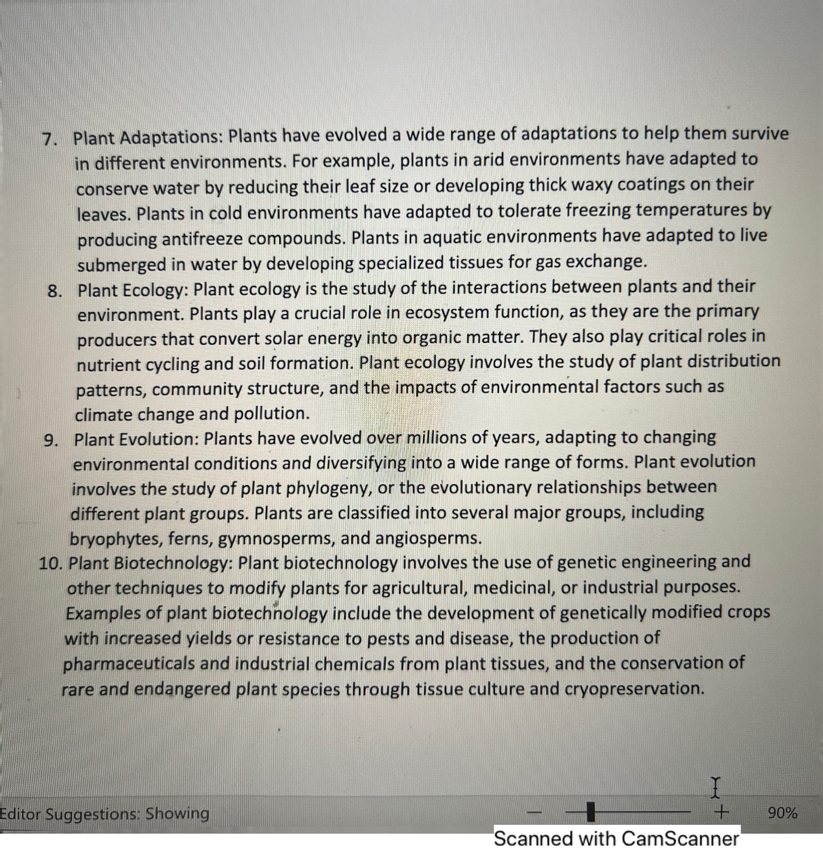 Botany 2 - Lecture notes Main topics Study guide - Studocu