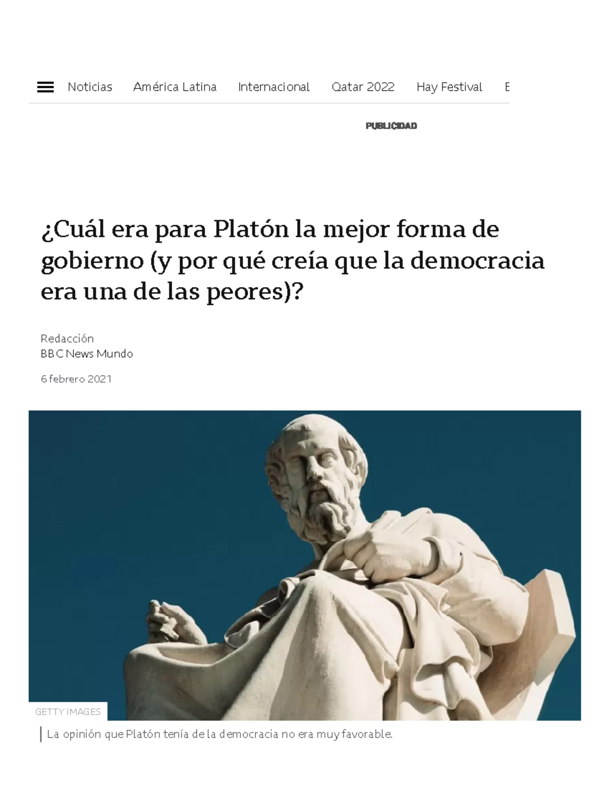 ¿Cuál era para Platón la mejor forma de gobierno (y por qué creía que ...