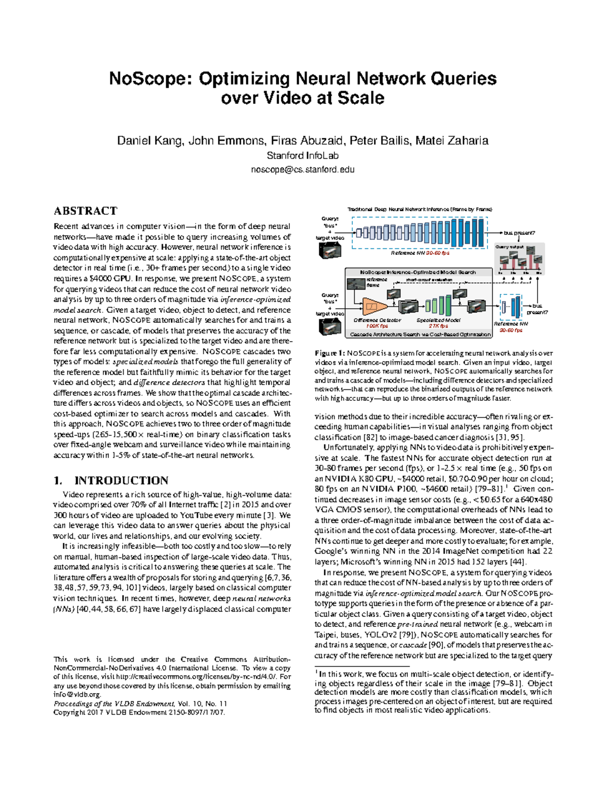 Noscope - asdsadas - NoScope: Optimizing Neural Network Queries over ...