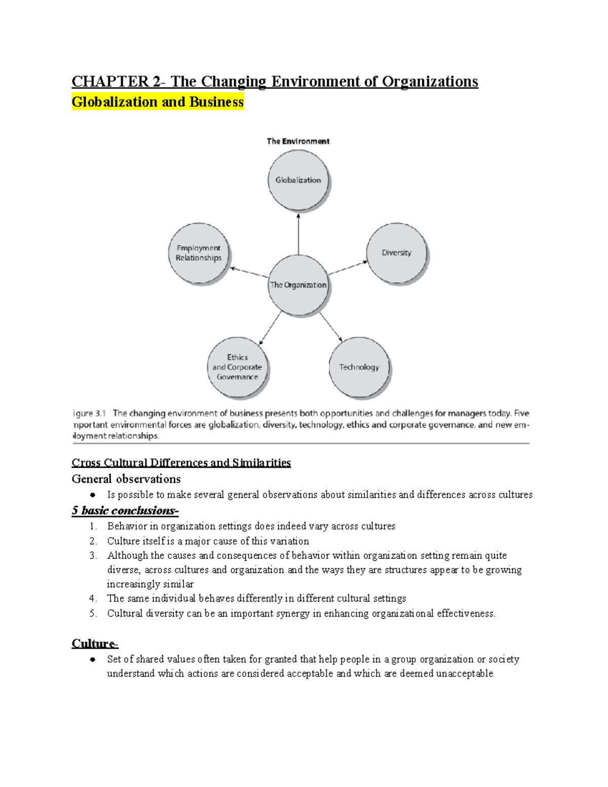 Week 2 chapter pages 27-40 - CHAPTER 2- The Changing Environment of ...