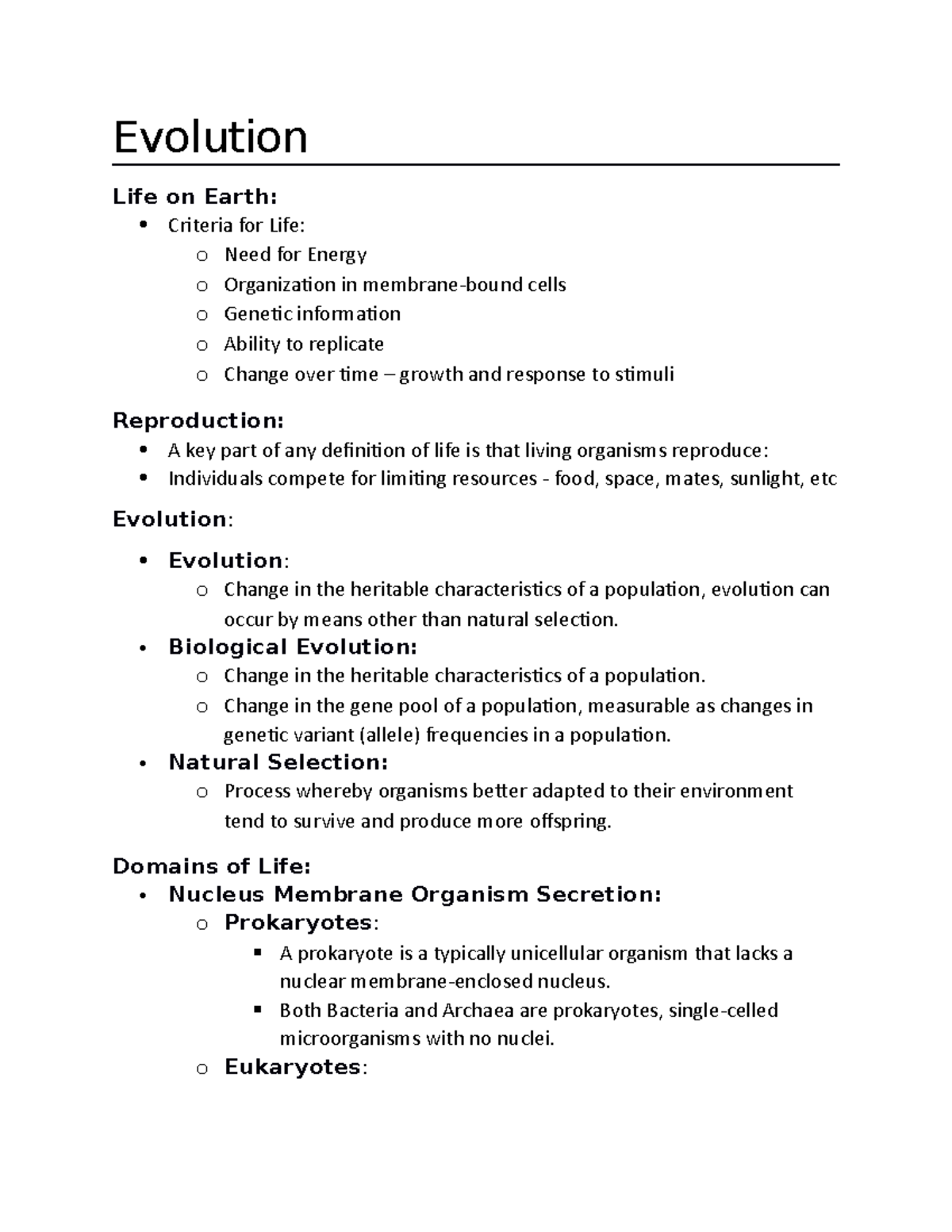 Module 3 - Evolution - This is an active-learning class that introduces ...