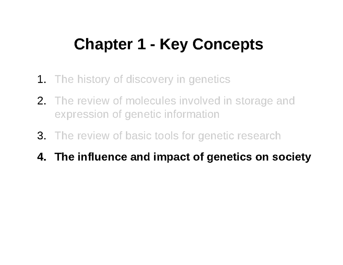 Slides Ch1 S3- second part to introduction of genetics - Chapter 1 ...