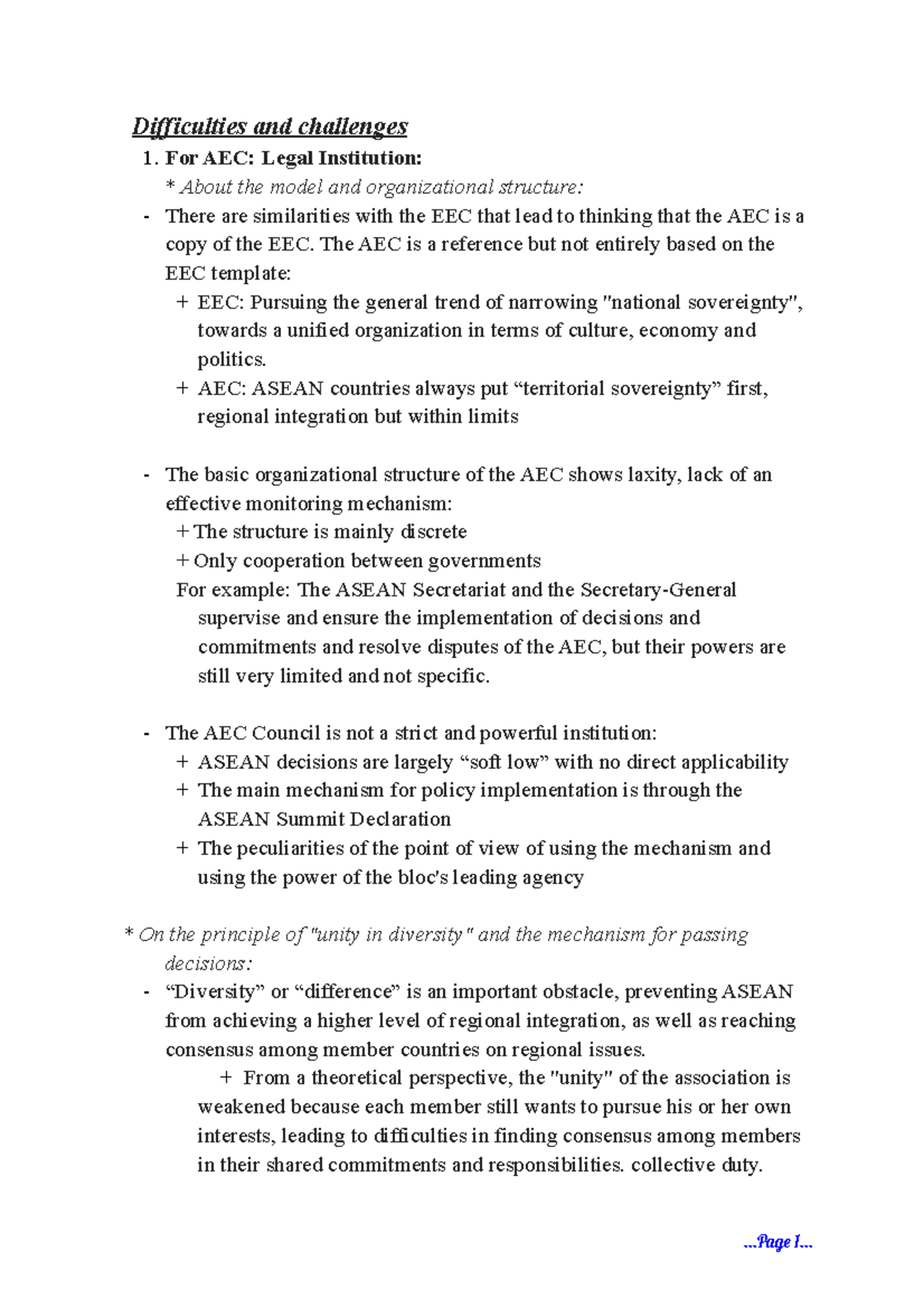 AEC-English - Miêu tả chính xác hoạt động - Difficulties and challenges ...