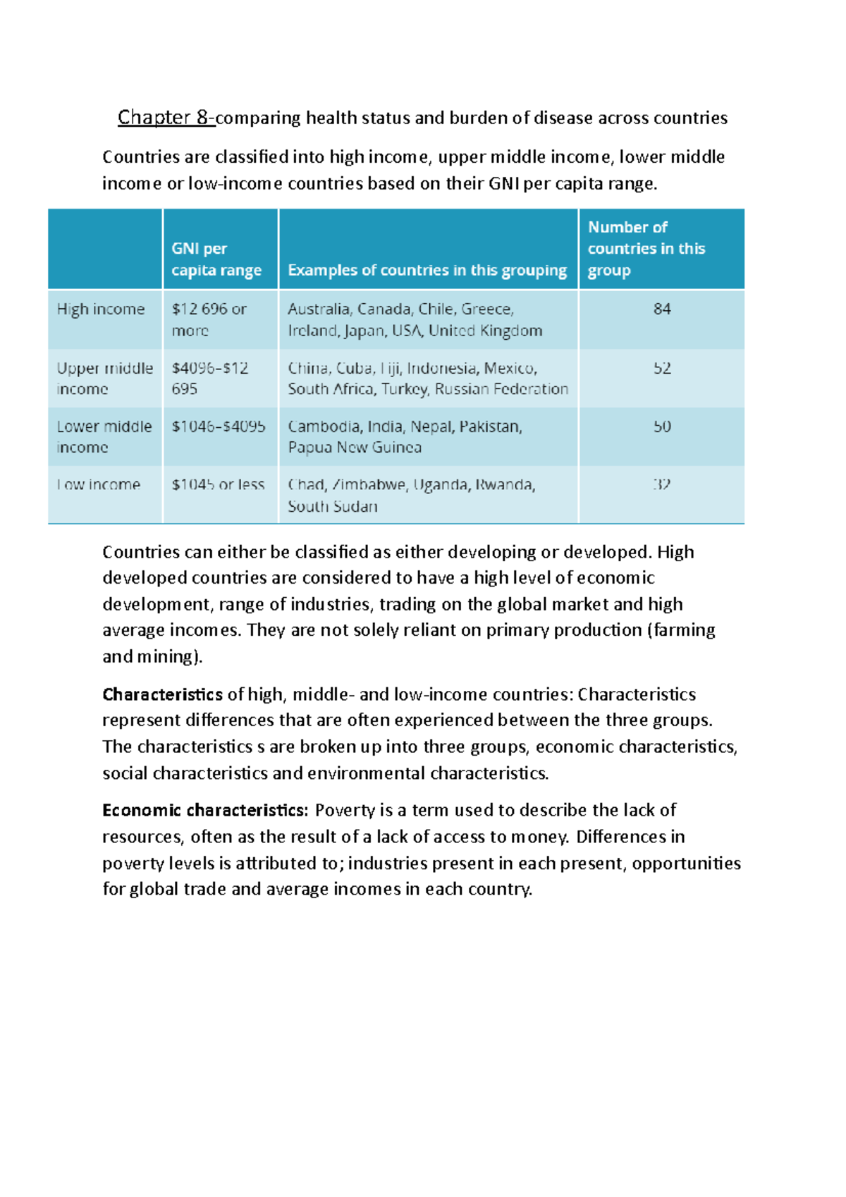 Chapter 8 - Chapter 8-comparing health status and burden of disease ...