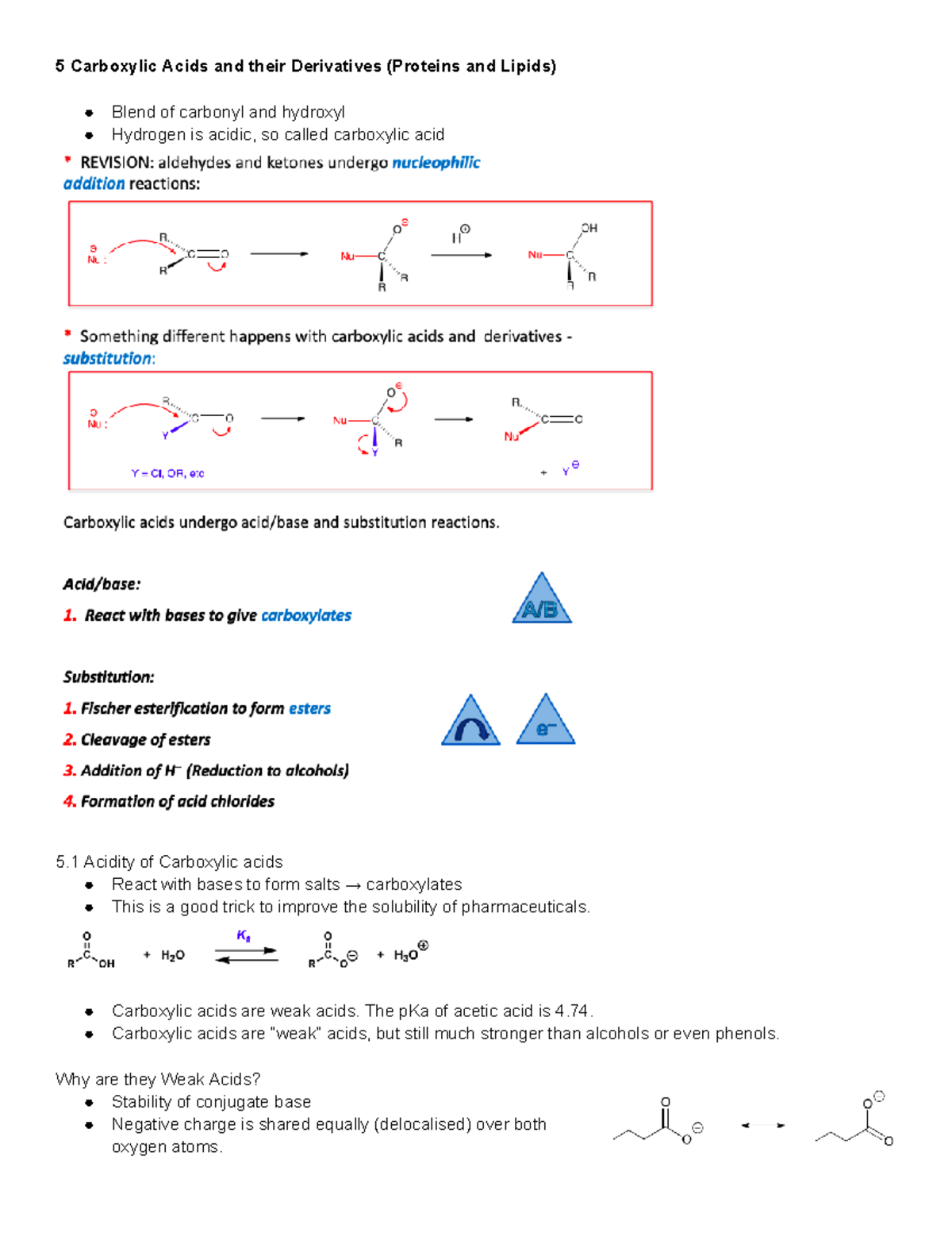 Organic Chemistry - Biochem - 5 Carboxylic Acids and their Derivatives ...
