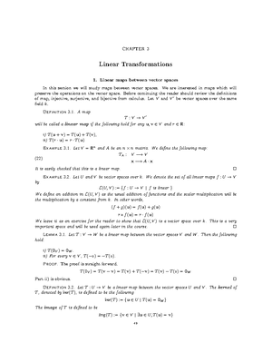 Chapter 1 - Lecture notes 1 - CHAPTER 1 Vectors, matrices, linear ...