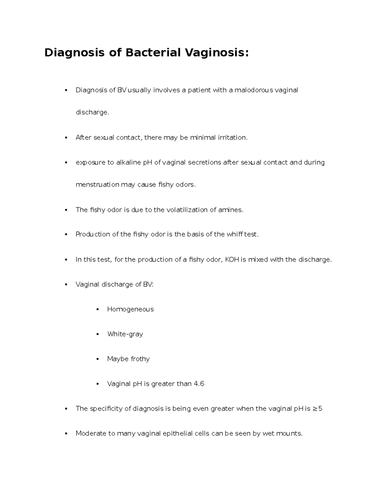 Biology Science 14 - Diagnosis of Bacterial Vaginosis: Diagnosis of BV ...