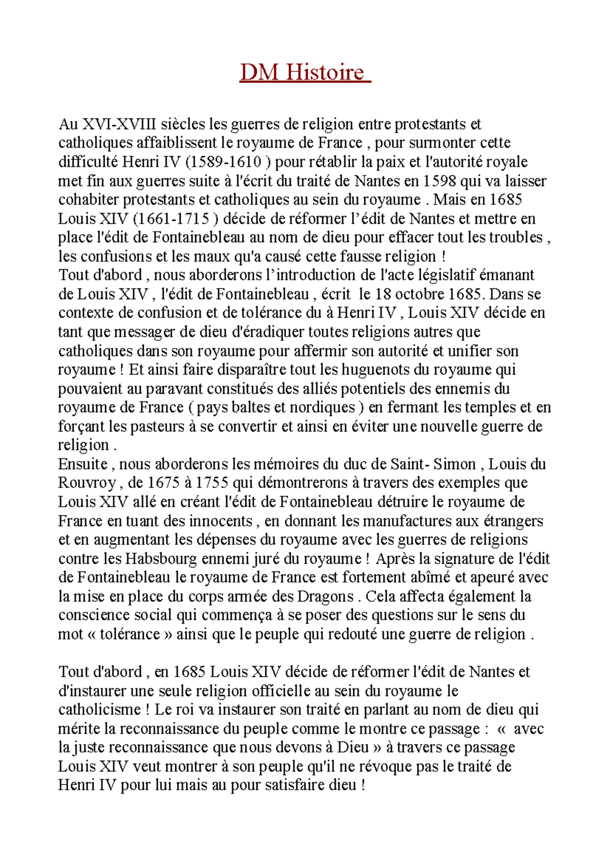 DM Histoire PDF - John Lock dissertation - DM Histoire Au XVI-XVIII ...