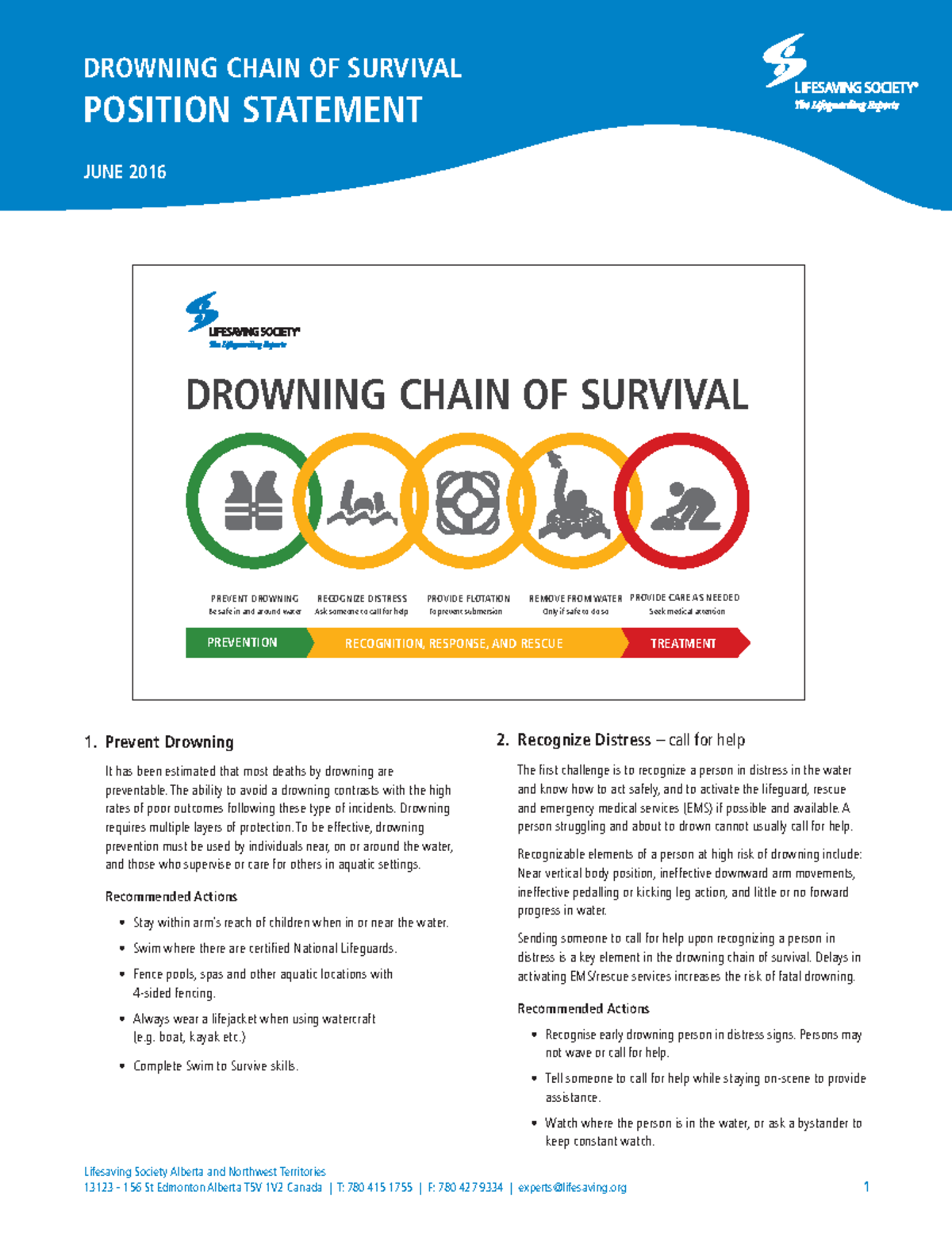 Resource 6307751 Drowning Chainof Survival - Lifesaving Society Alberta ...