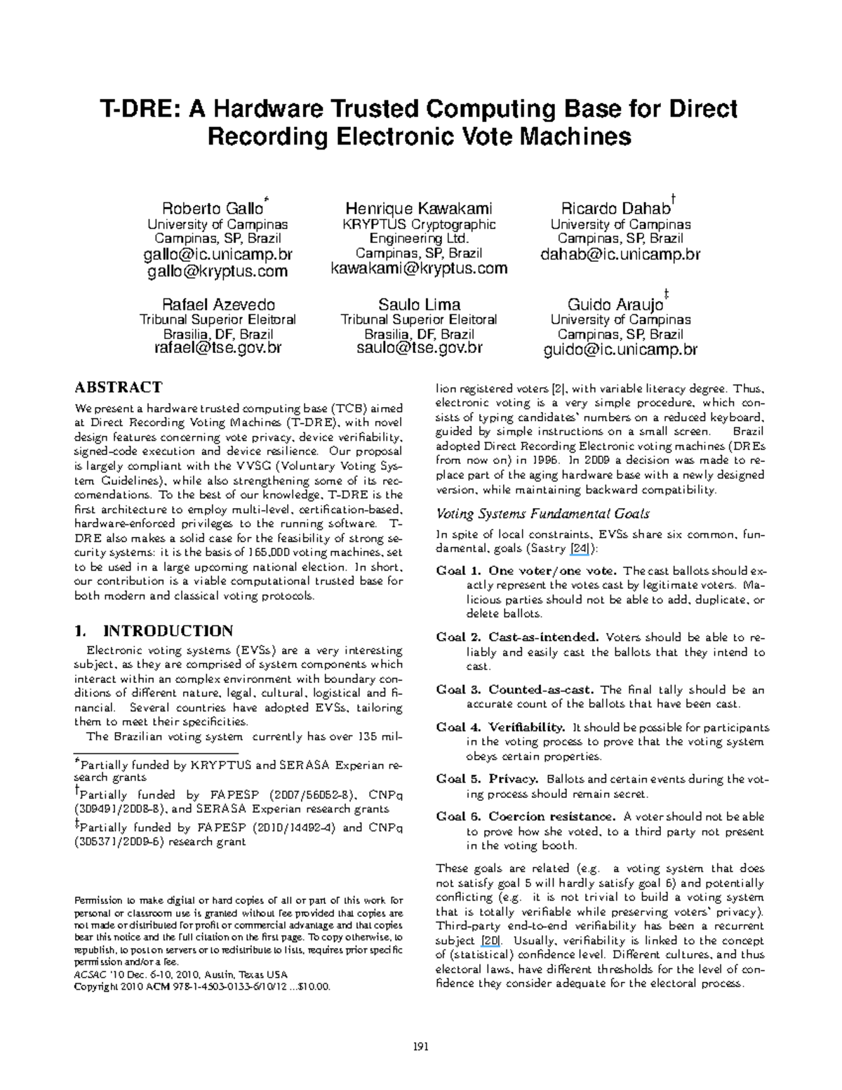 T DRE a hardware trusted computing base - T-DRE: A Hardware Trusted ...