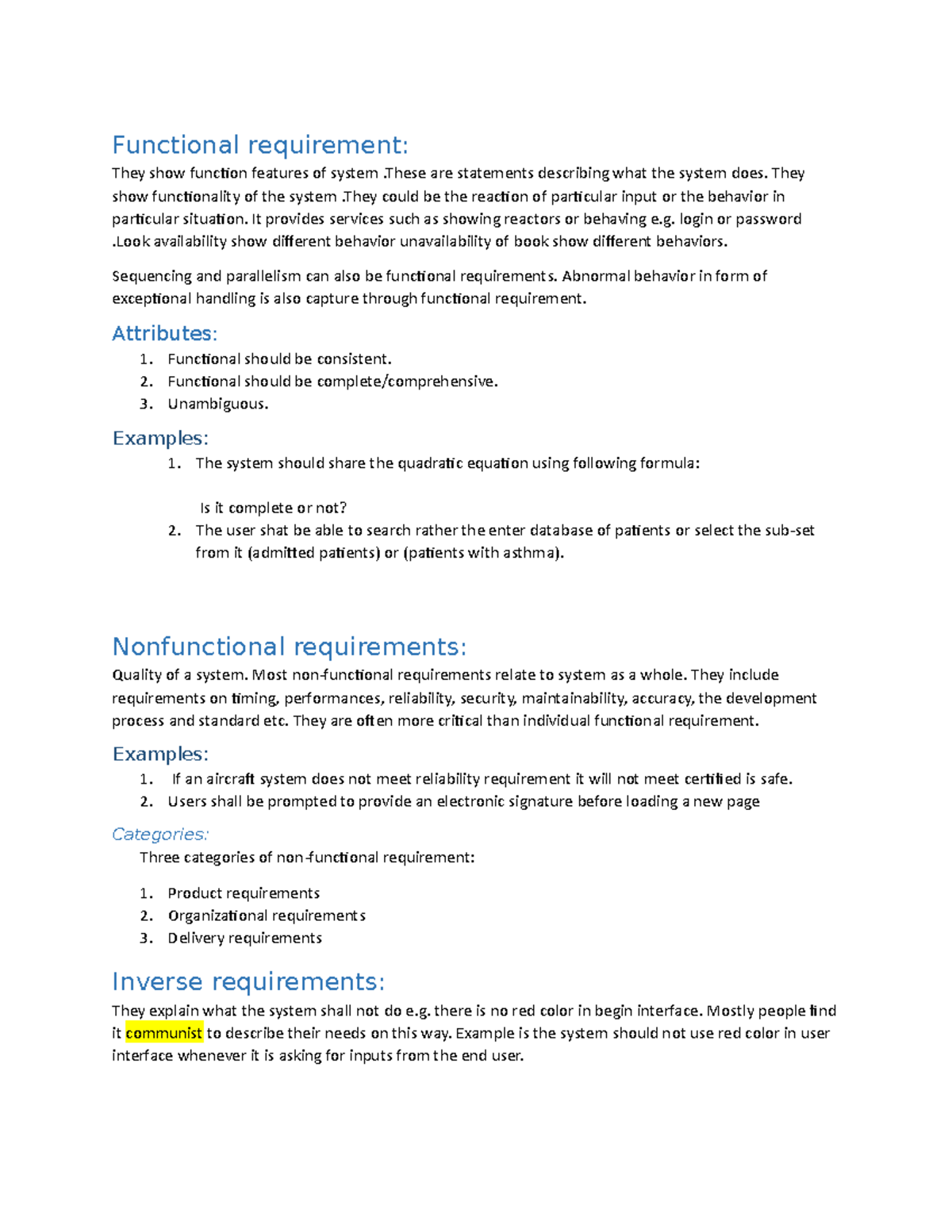 Functional requirement - Functional requirement: They show function ...