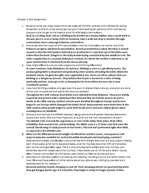 Chapter 13 Text Assignment - Chapter 13 Text Assignment Describe how the causes of death have ...